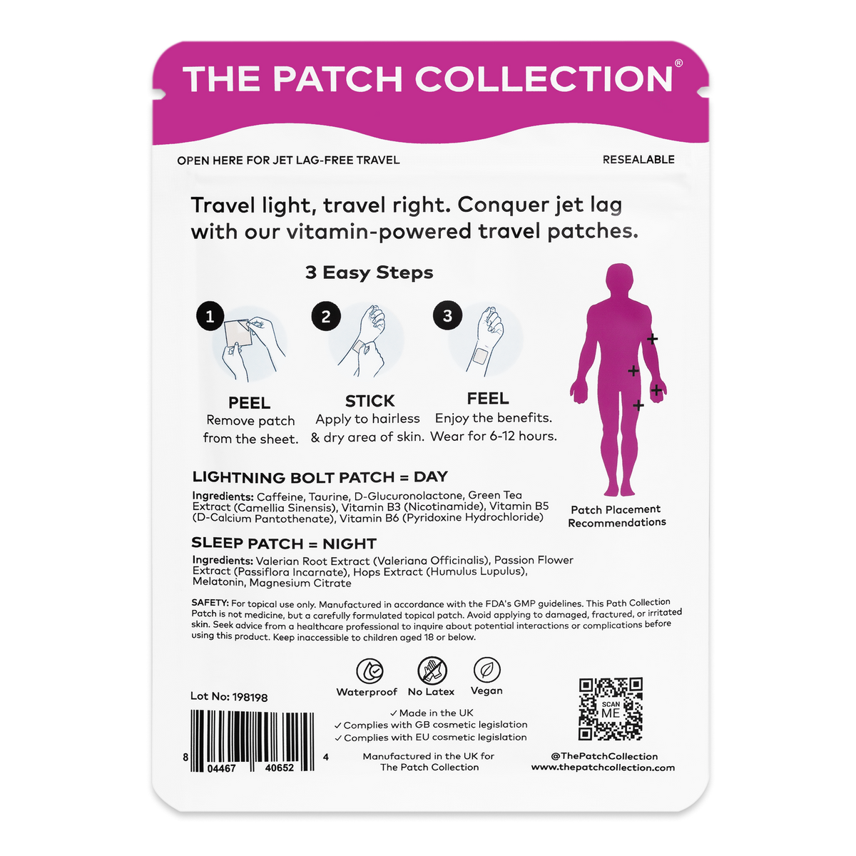 Jet Lag Patch | Boost Recovery | The Patch Collection